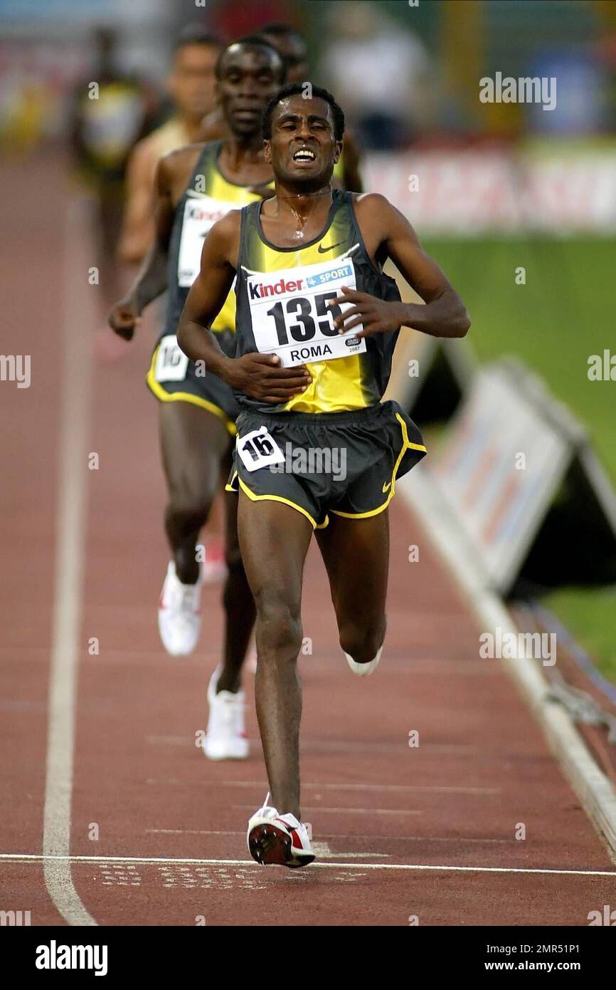 Golden Gala at the Olympic Stadium of Rome, 5000m Men's. Sihine Sileshi ...