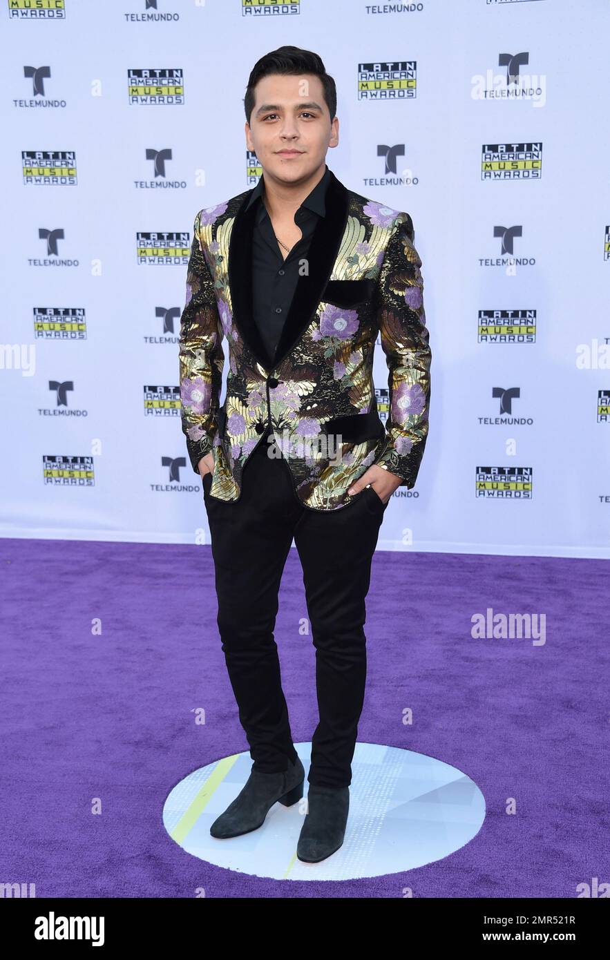 Christian Nodal arrives at the Latin American Music Awards at the Dolby ...