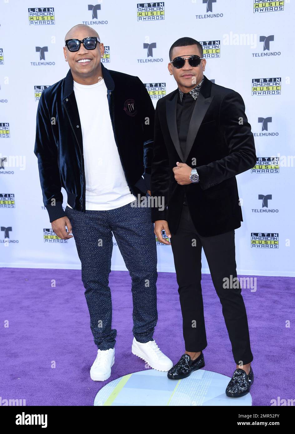 Alexander Delgado, left, and Randy Malcom Martinez of Gente De Zona ...