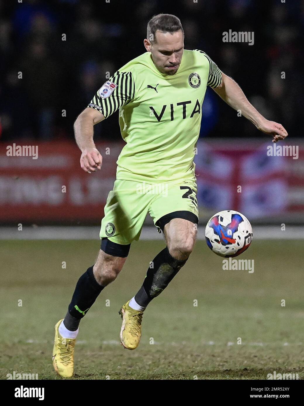 Chris Hussey #23 of Stockport County during the Sky Bet League 2 match ...