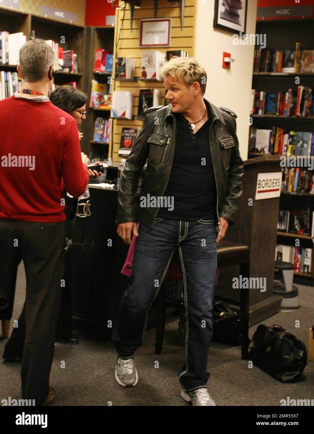 Gordon Ramsay makes an appearance at Borders in New York City to sign ...