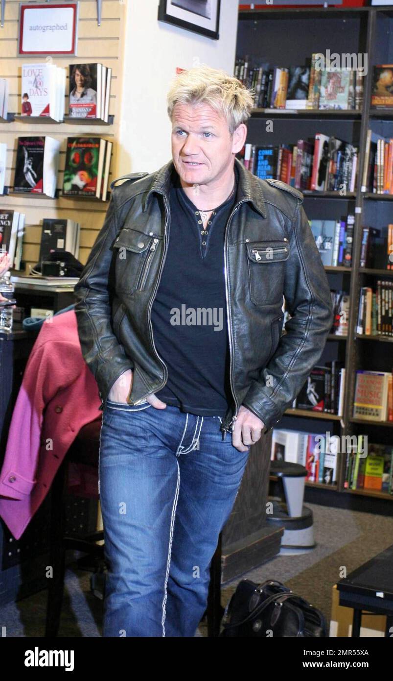 Gordon Ramsay makes an appearance at Borders in New York City to sign ...
