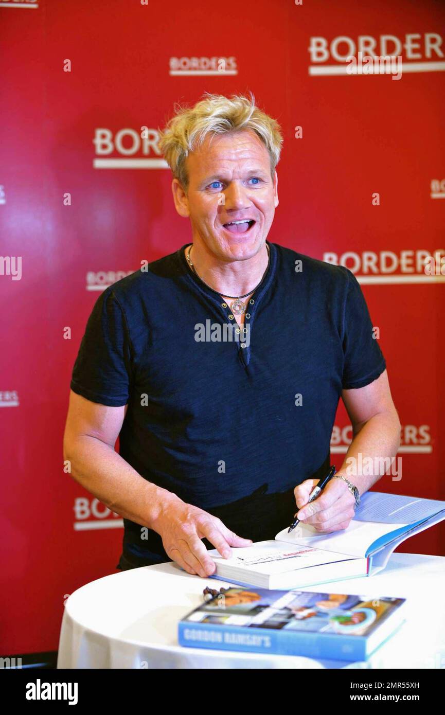 Gordon Ramsay makes an appearance at Borders in New York City to sign ...