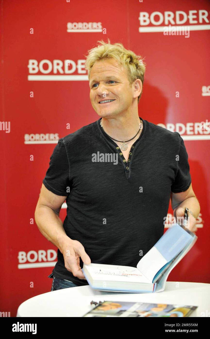 Gordon Ramsay makes an appearance at Borders in New York City to sign ...