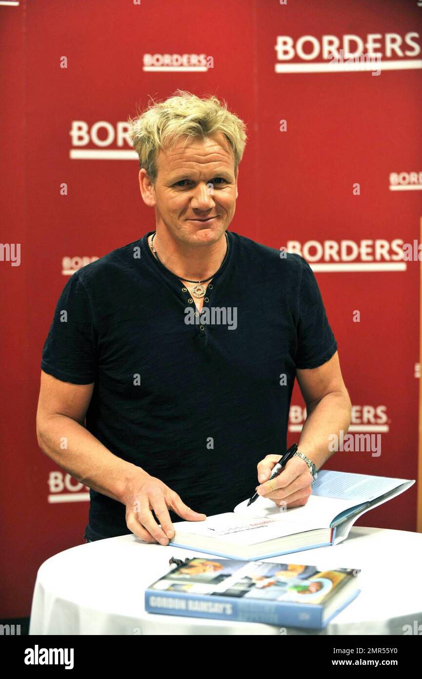 Gordon Ramsay makes an appearance at Borders in New York City to sign ...