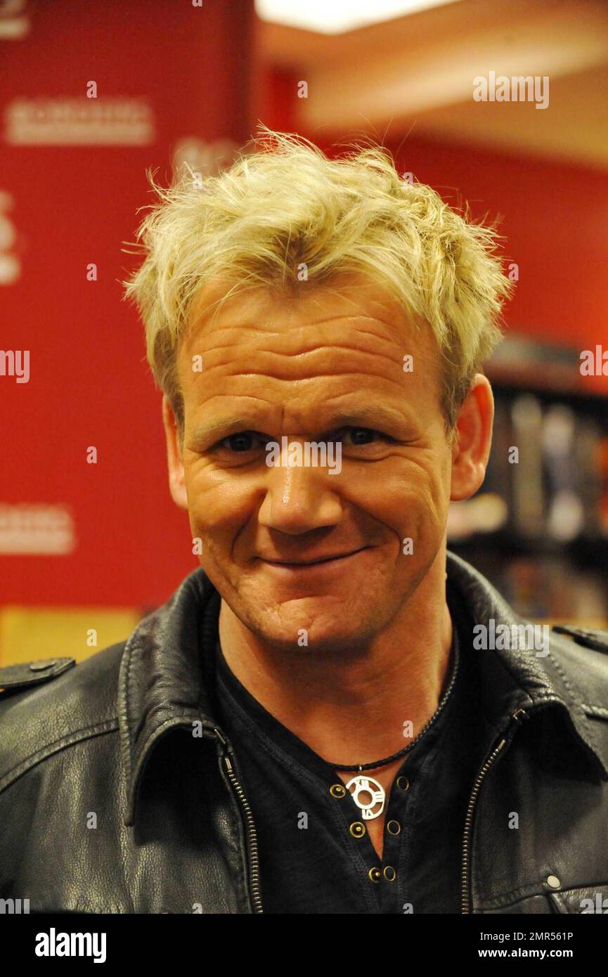 Gordon Ramsay makes an appearance at Borders in New York City to sign ...