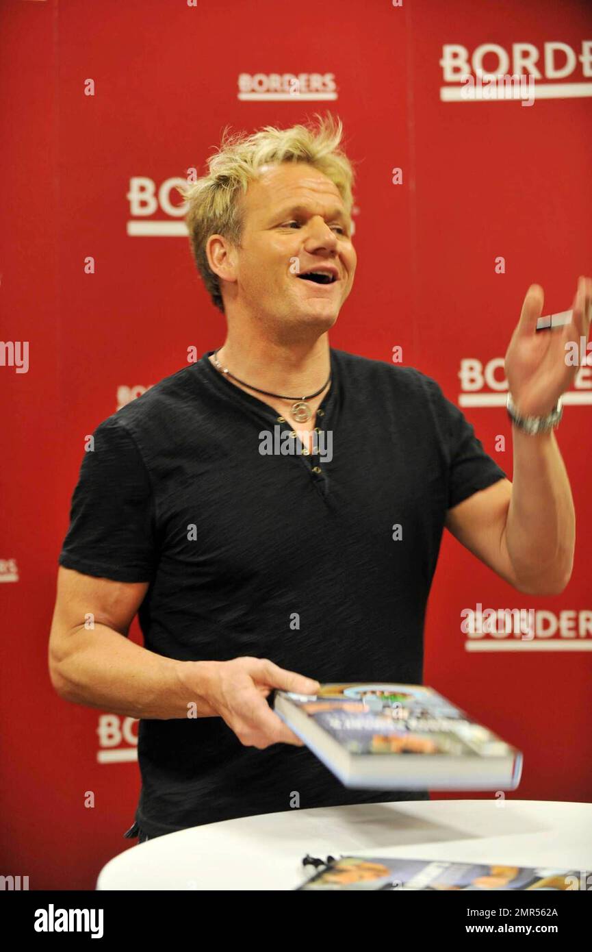 Gordon Ramsay makes an appearance at Borders in New York City to sign ...