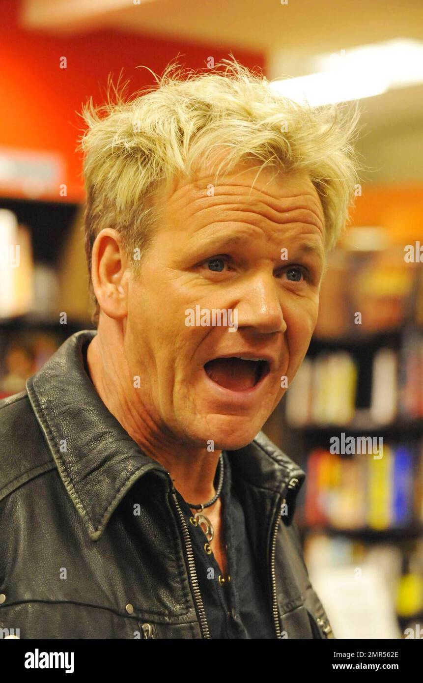 Gordon Ramsay makes an appearance at Borders in New York City to sign ...