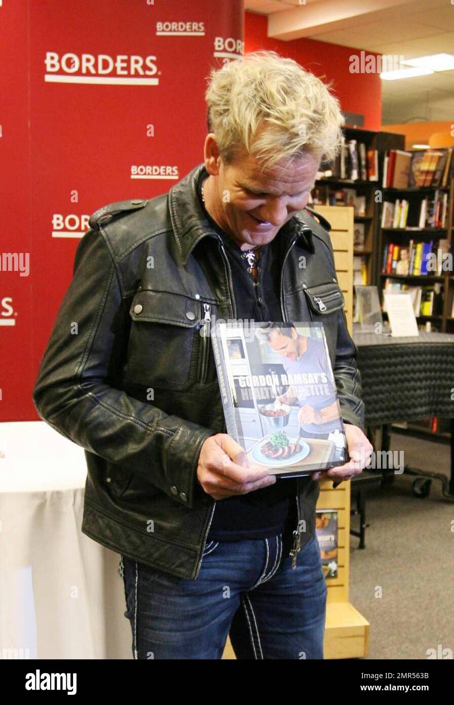 Gordon Ramsay makes an appearance at Borders in New York City to sign ...