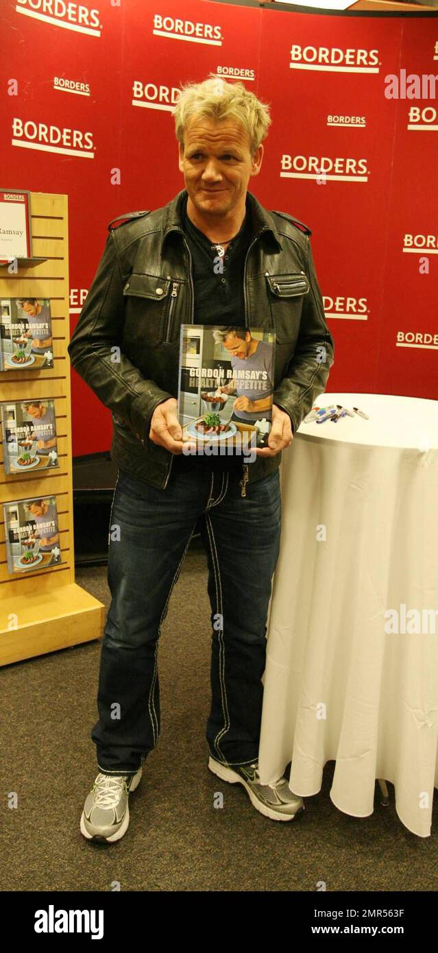 Gordon Ramsay makes an appearance at Borders in New York City to sign ...