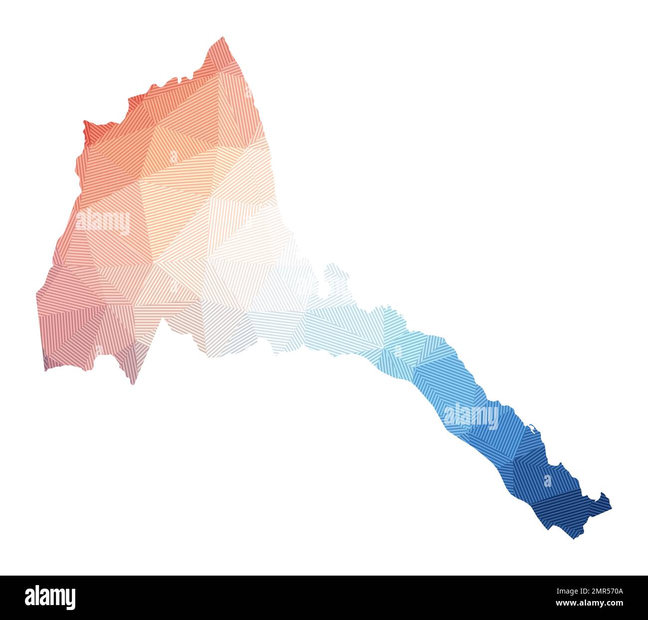 Eritrea vector outline map hi-res stock photography and images - Alamy
