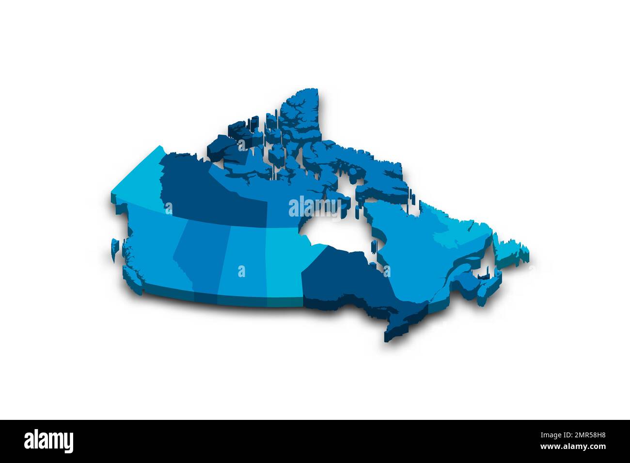 Canada political map of administrative divisions Stock Vector Image ...