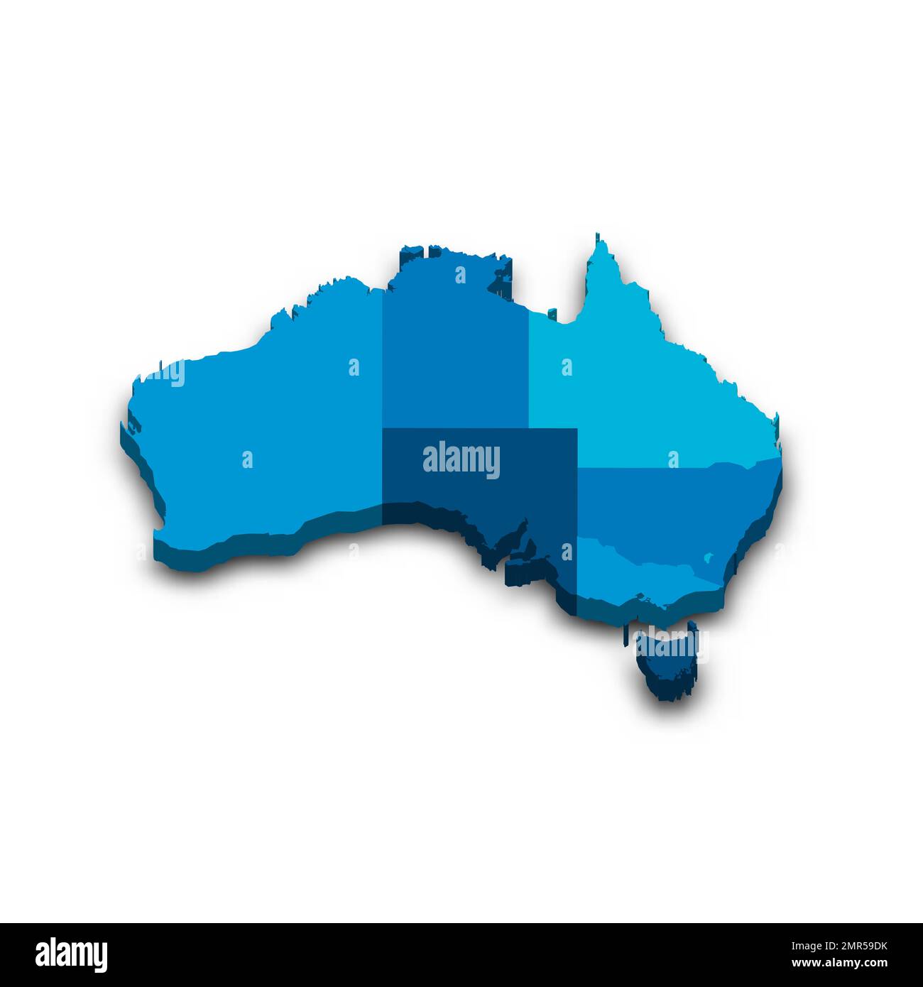 Australia political map of administrative divisions Stock Vector Image ...
