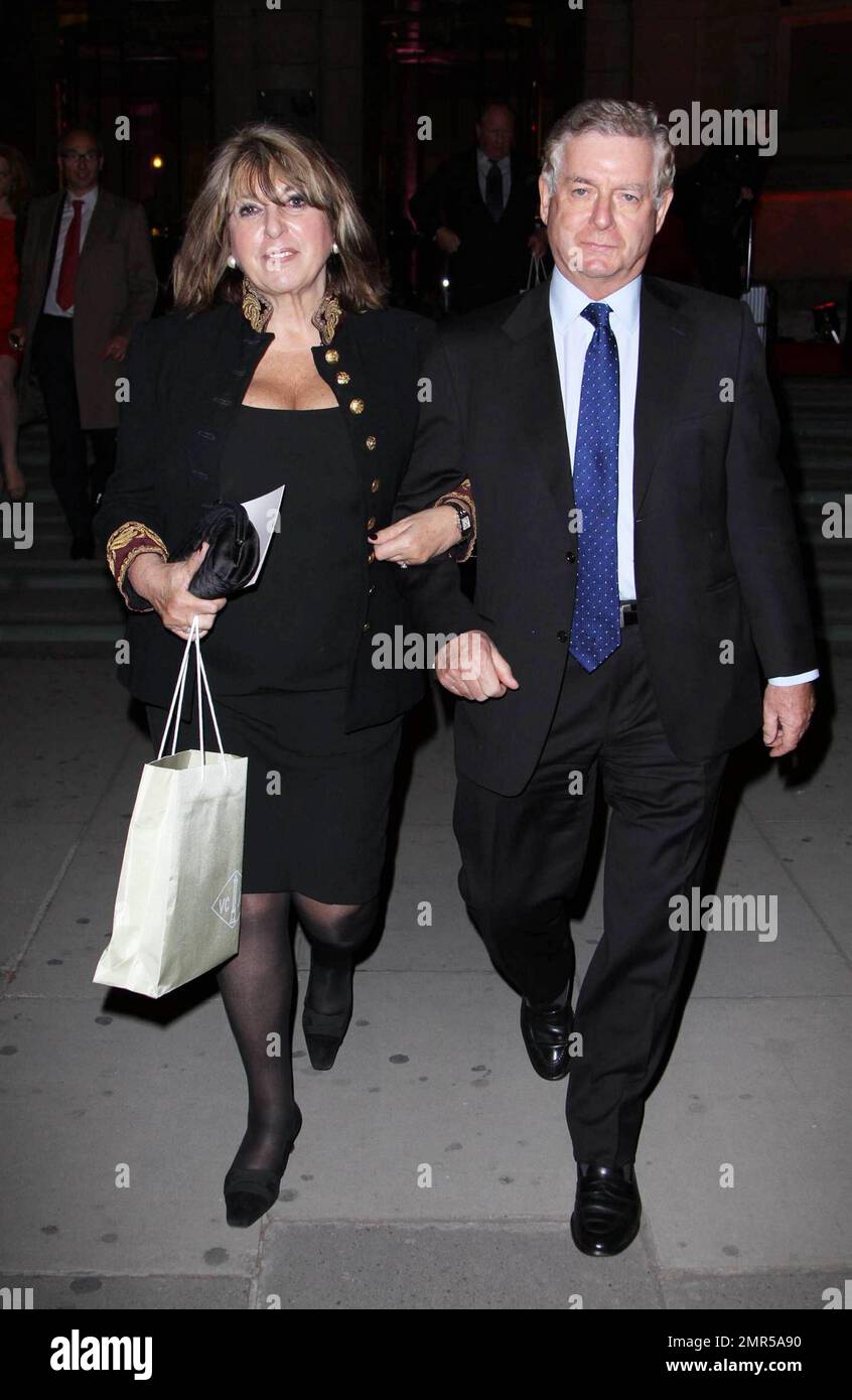 Eve Pollard and Nicholas Lloyd leave the Victoria & Albert Museum after ...