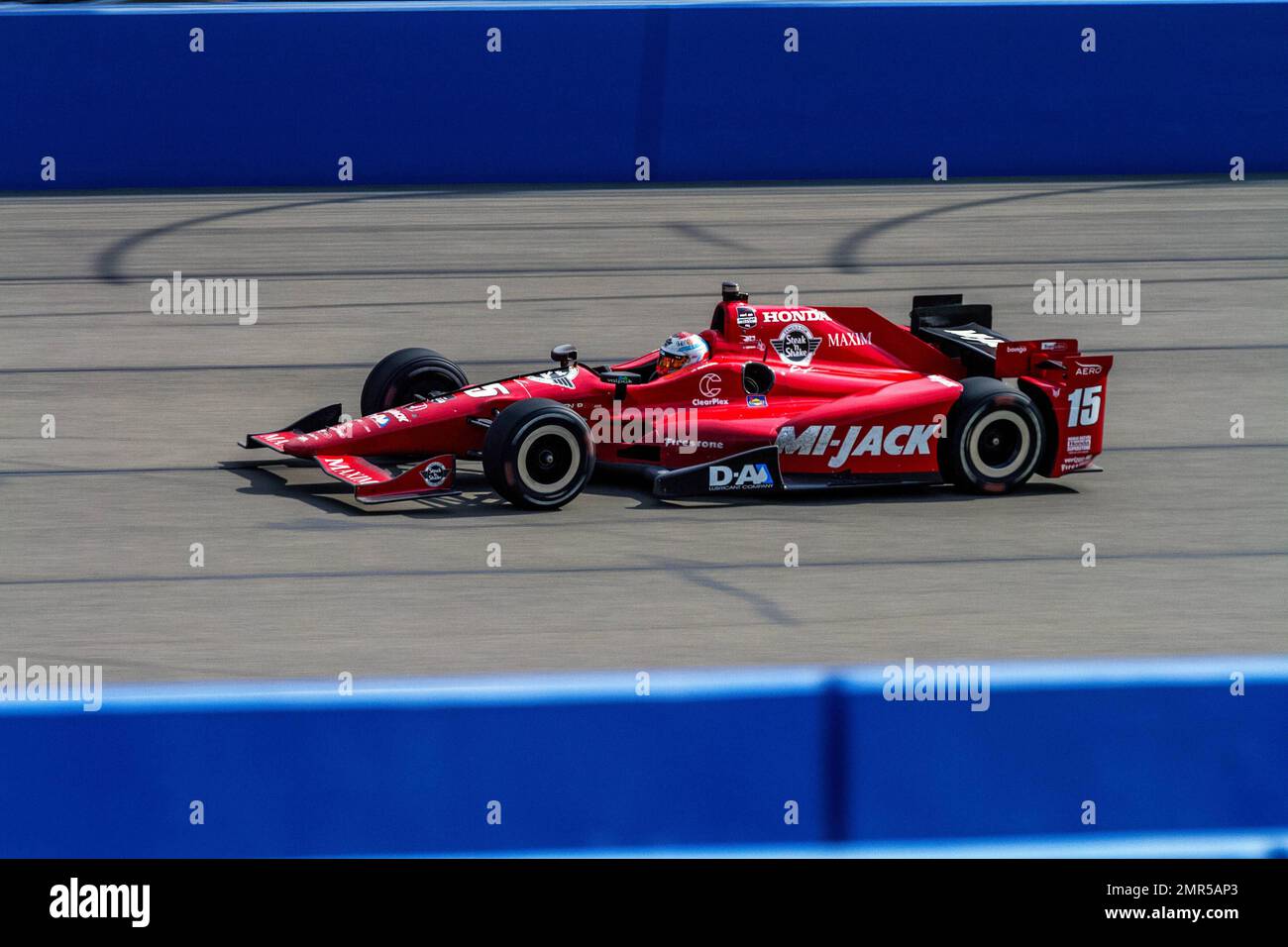 Graham Rahal, driving the No. 15 Mi-Jack Honda for Rahal Letterman ...