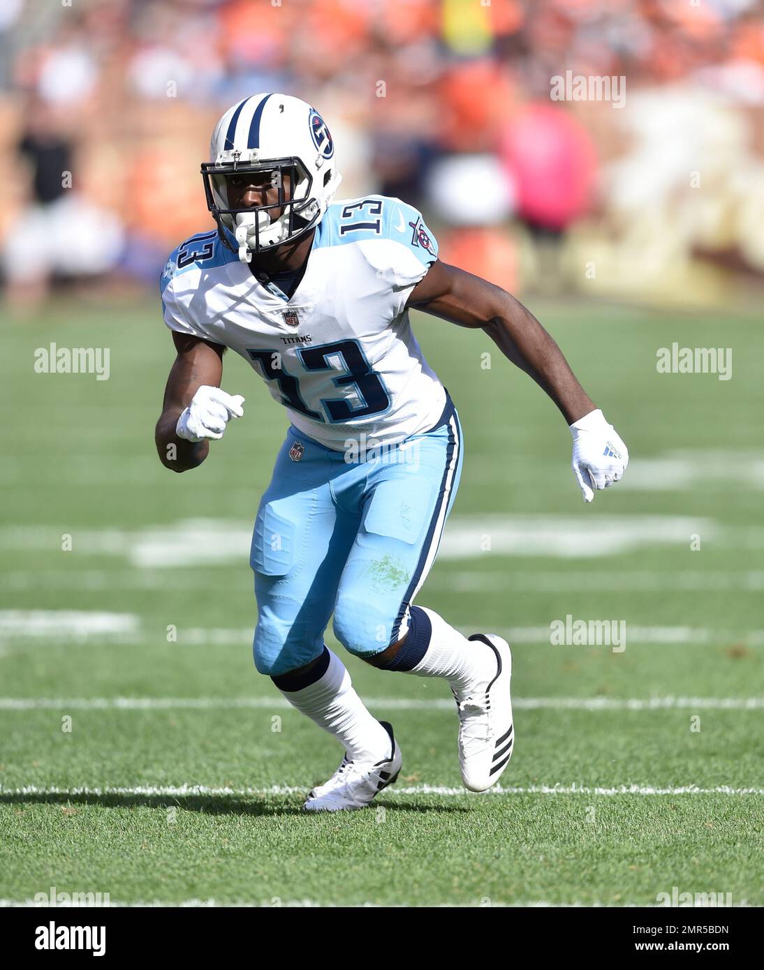 Tennessee Titans wide receiver Taywan Taylor runs a route against the ...