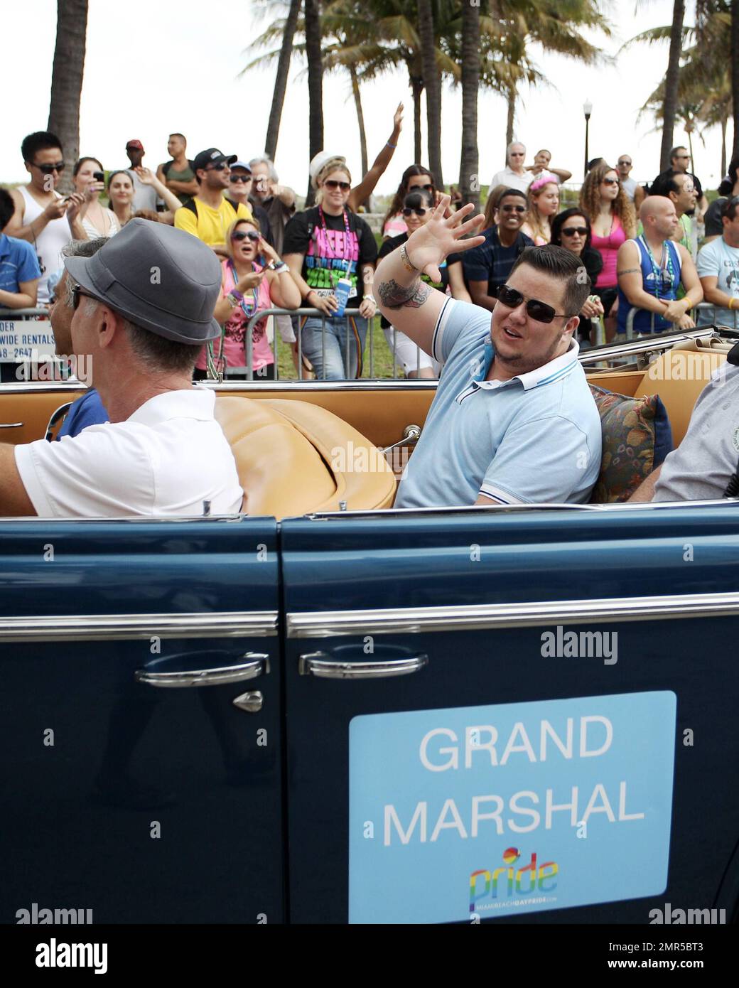 Grand Marshall Chaz Bono makes an appearance at the 2012 Miami Beach ...