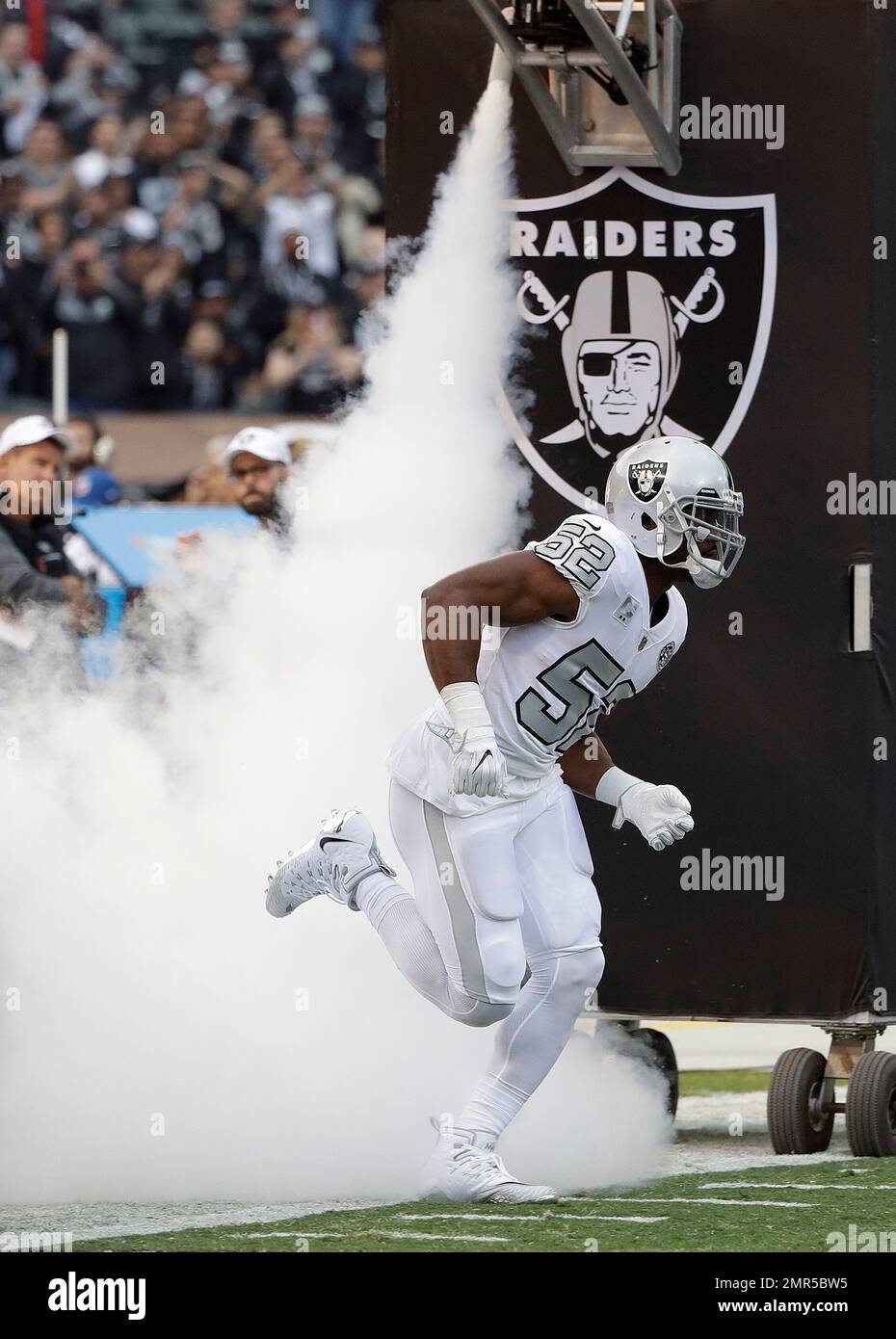 Oakland Raiders defensive end Khalil Mack (52) before an NFL football ...