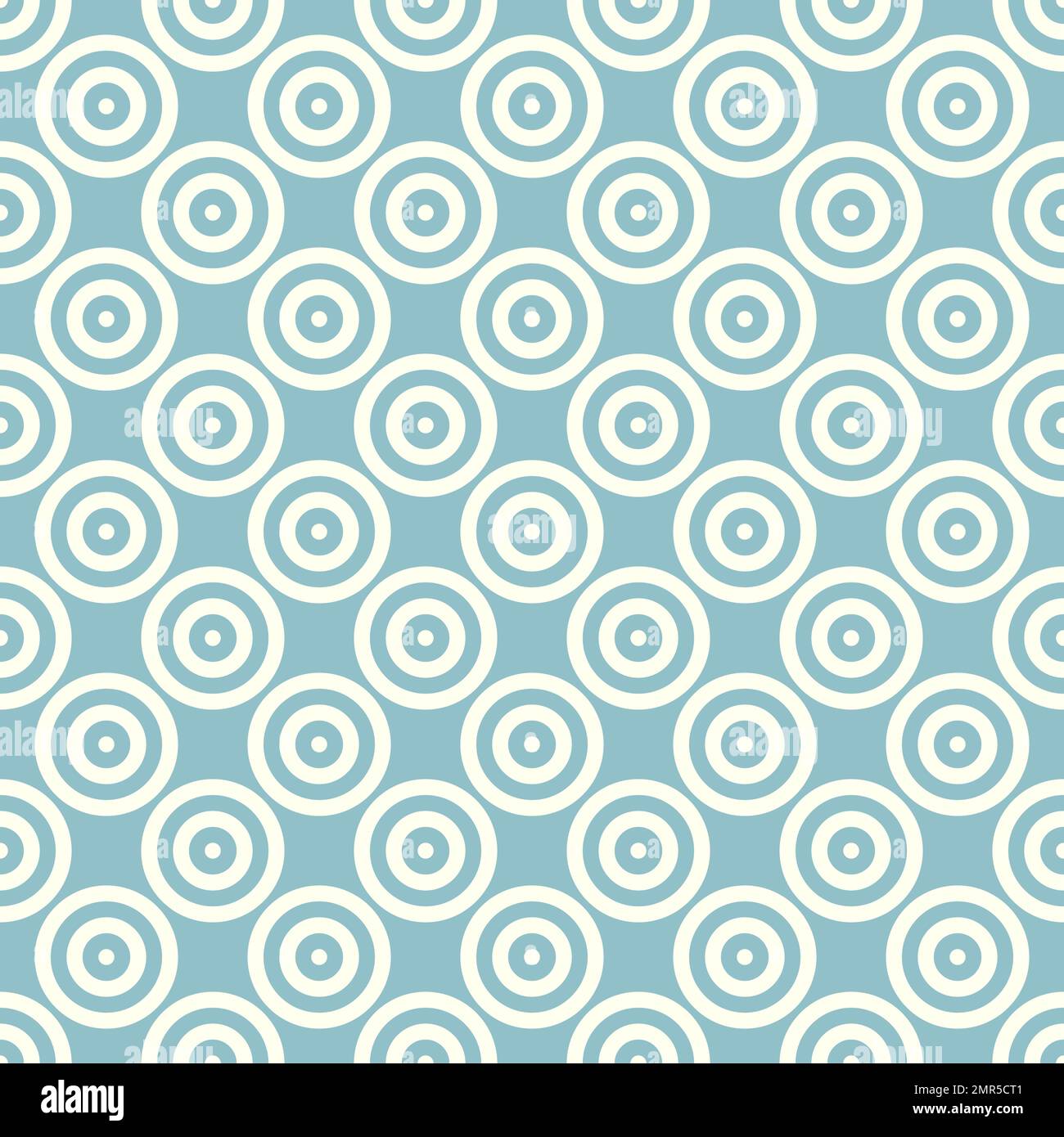Abstract background seamless mosaic of concentric circles in diagonal ...