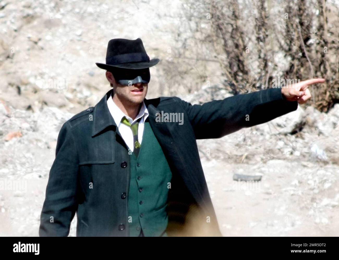 Actors, including Jay Chou who plays Kato, and stunt men film scenes ...