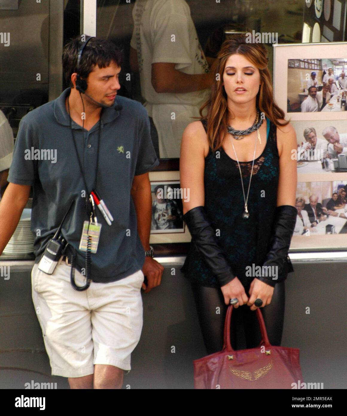 EXCLUSIVE!! Ashley Greene dons thigh high suede boots and a fur coat ...