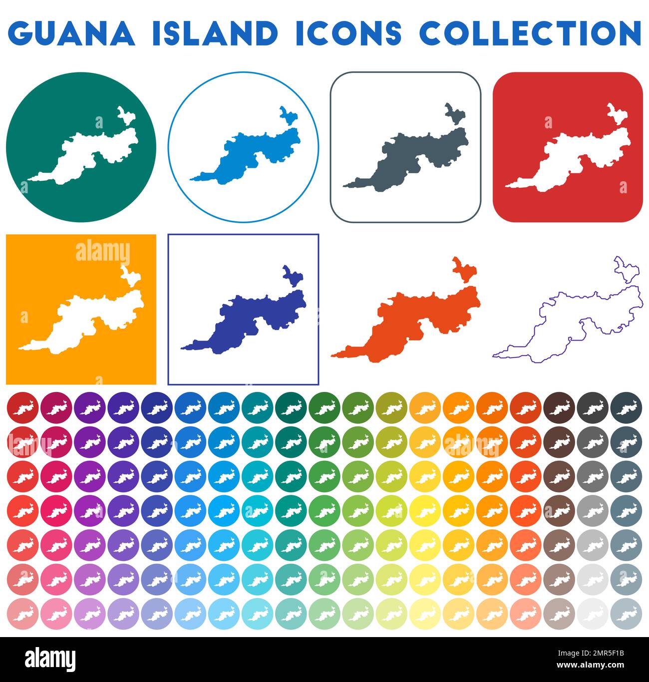 Island guana island map hi-res stock photography and images - Alamy