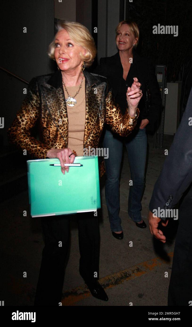 Tippi Hedren and Melanie Griffith leave the CNN building where Ms ...