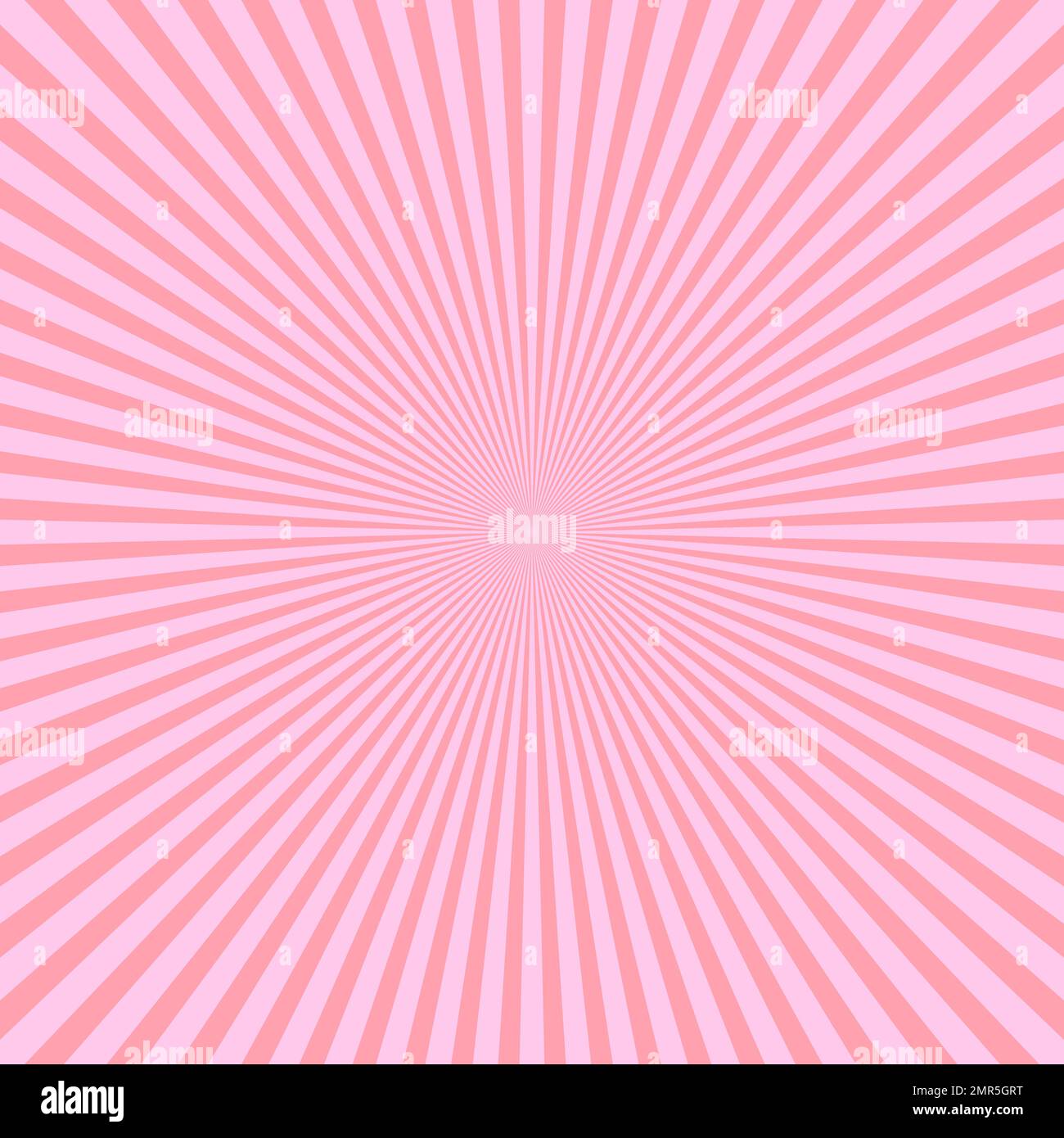 Pink rays of light in radial arrangement. Sunshine beams theme. Abstract background pattern ...