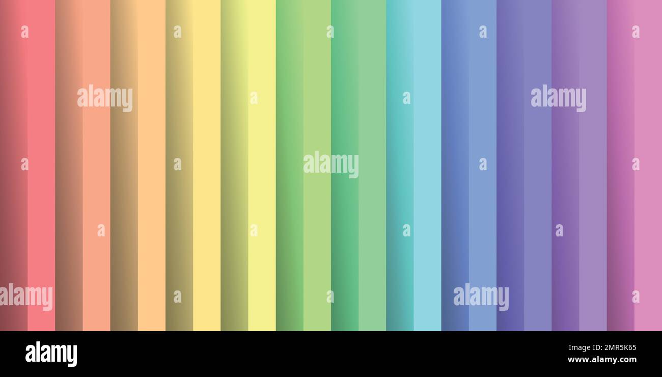 Folded paper in colors of rainbow spectrum. With shadow effect. Happy ...