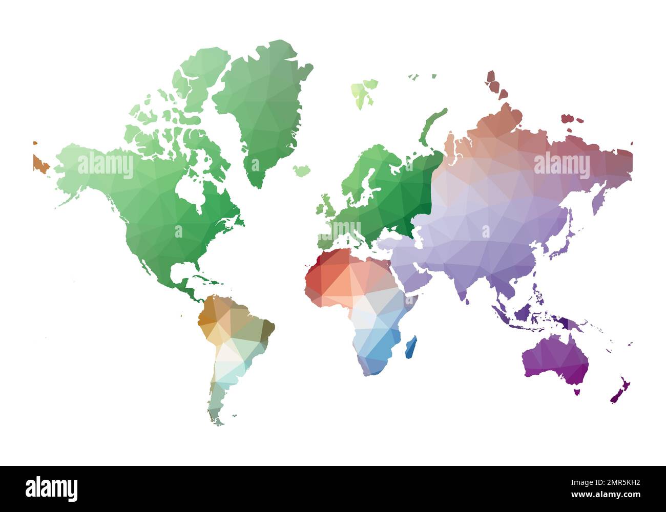 World Map in breathtaking low poly style. Vector illustration Stock ...