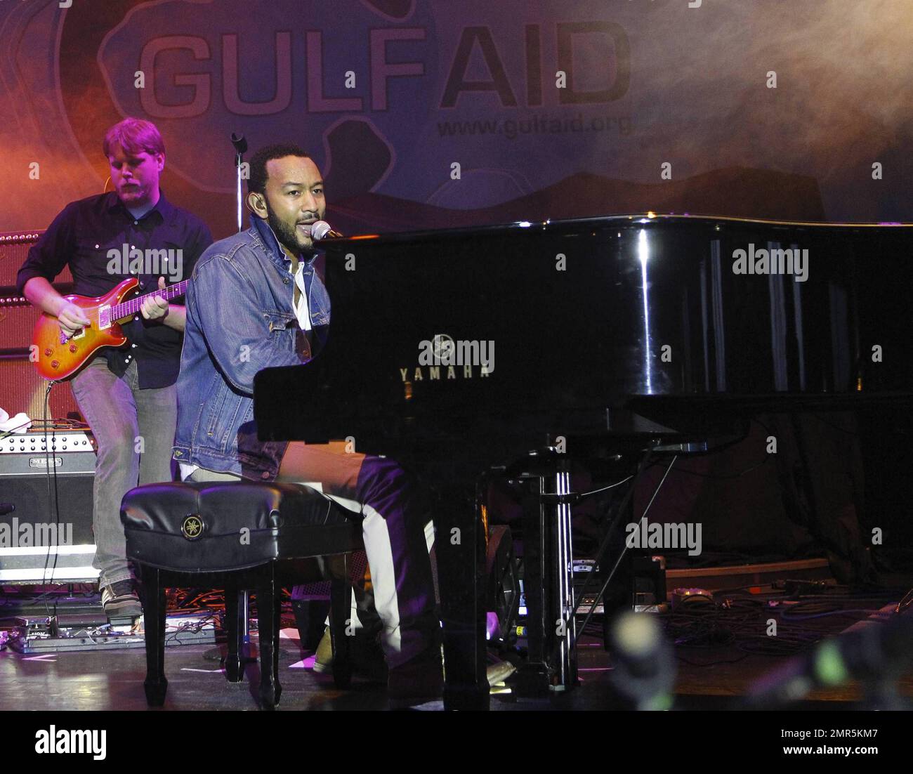John Legend performs live during the GULF AID benefit concert at Mardi ...
