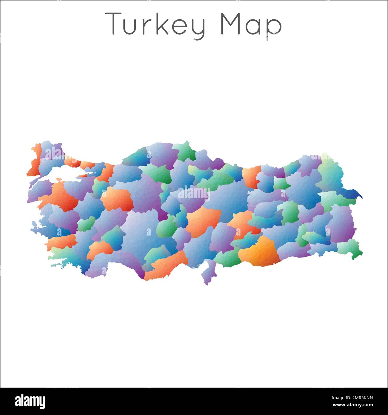 Low poly map of Turkey. Turkey geometric polygonal, mosaic style map ...