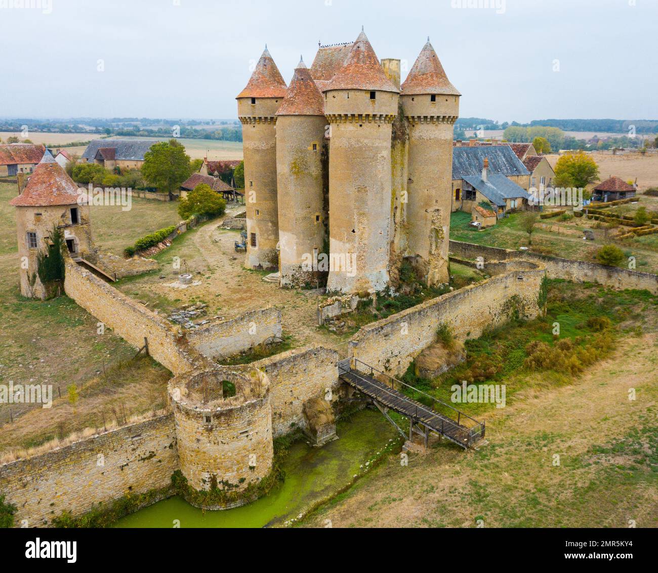 Medieval castle of Sarzay Stock Photo - Alamy