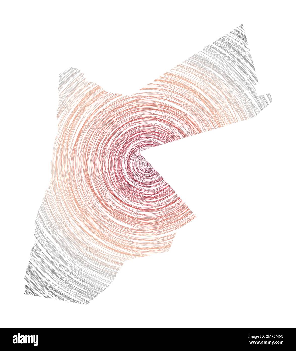 Jordan map filled with concentric circles. Sketch style circles in the ...