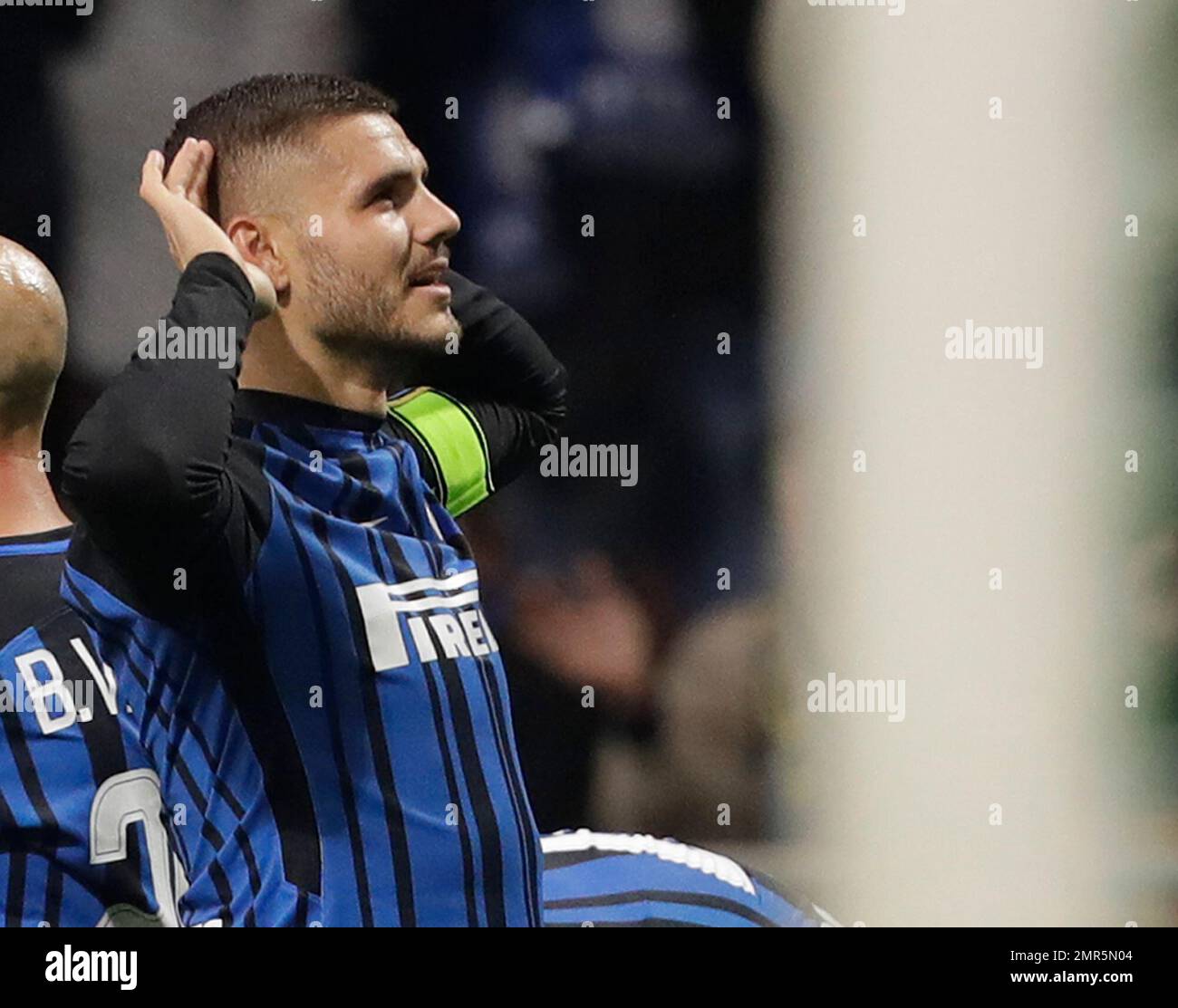 Inter's Mauro Icardi celebrates after scoring second goal for his side ...
