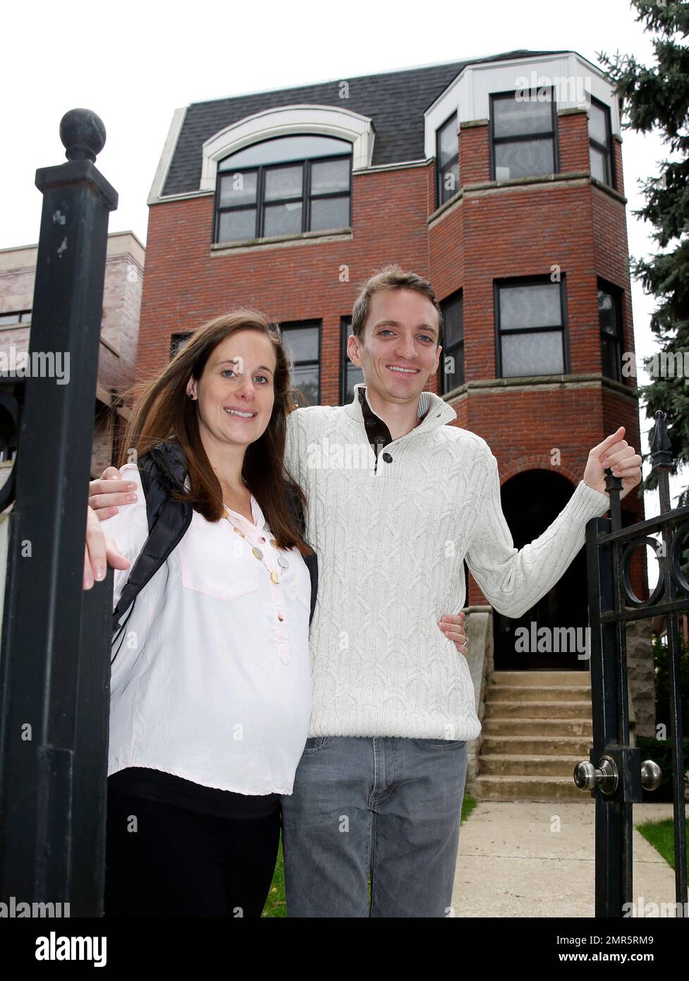 In this Sunday, Oct. 15, 2017, photo, Emily and Brian Townsend pose ...
