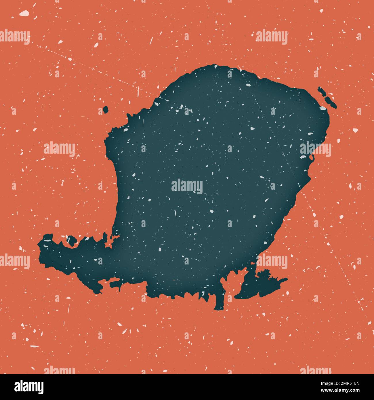 Lombok vintage map. Grunge map of the island with distressed texture ...