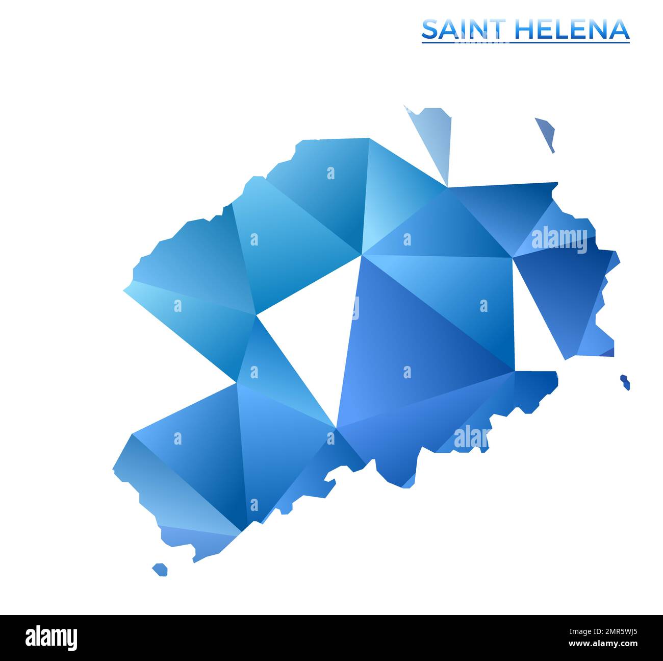 Vector polygonal Saint Helena map. Vibrant geometric island in low poly ...