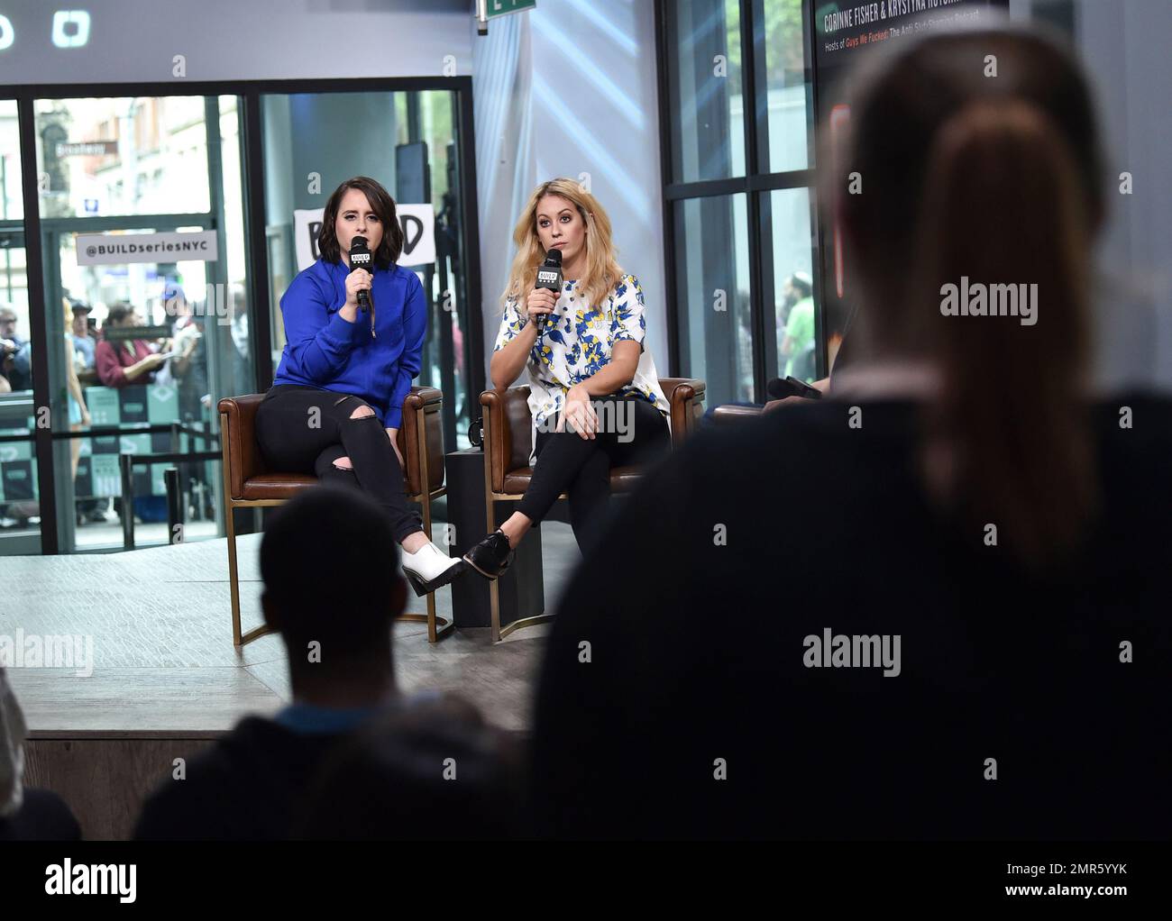 Comedians Corinne Fisher, left, and Krystyna Hutchinson participate in ...