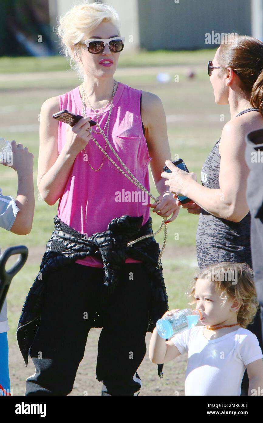 WORLDWIDE - Gewn Stefani brought the kids to the park to watch her son ...