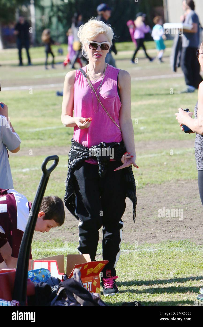 WORLDWIDE - Gewn Stefani brought the kids to the park to watch her son ...