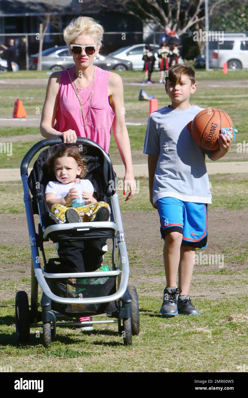 WORLDWIDE - Gewn Stefani brought the kids to the park to watch her son ...