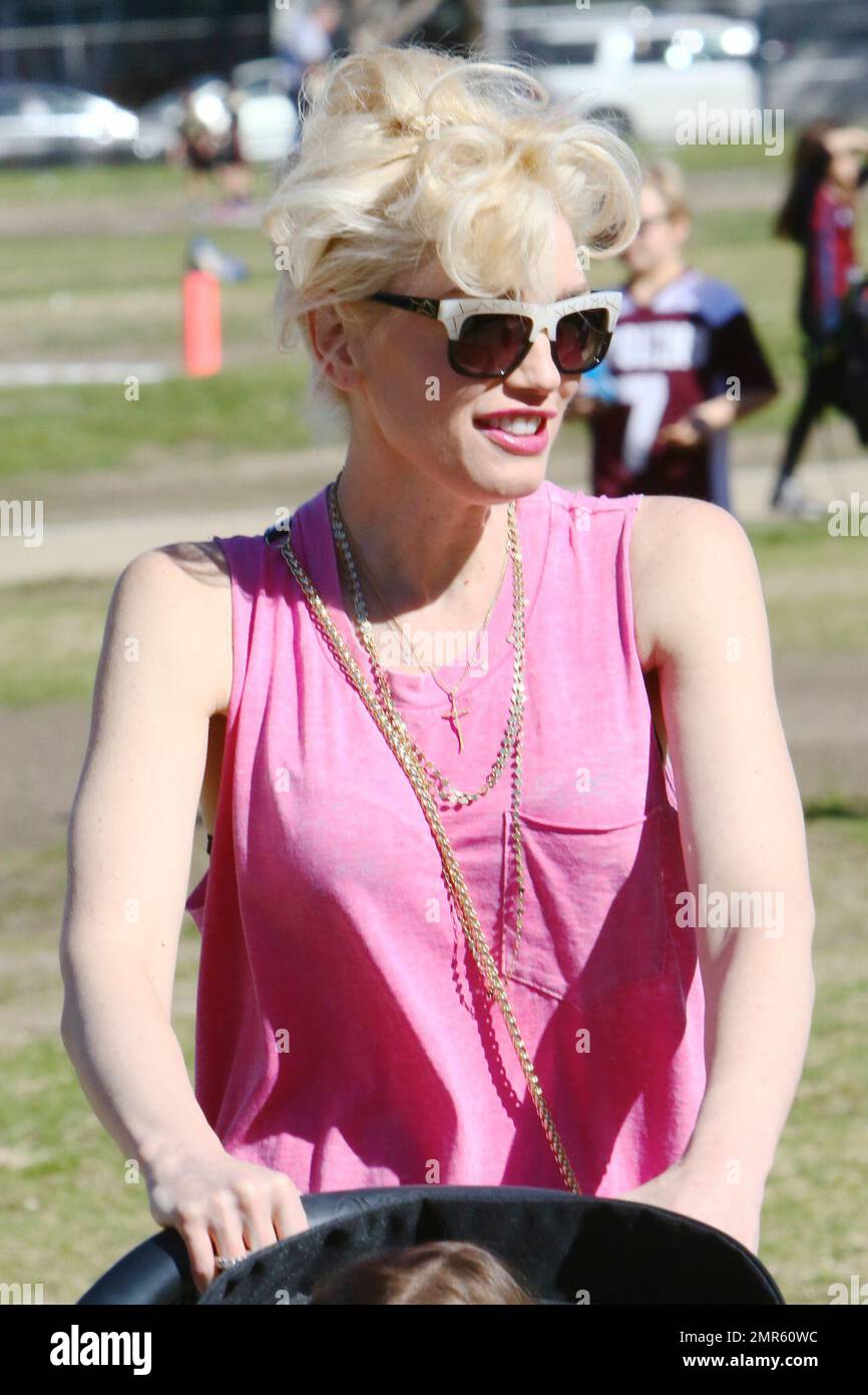 WORLDWIDE - Gewn Stefani brought the kids to the park to watch her son ...