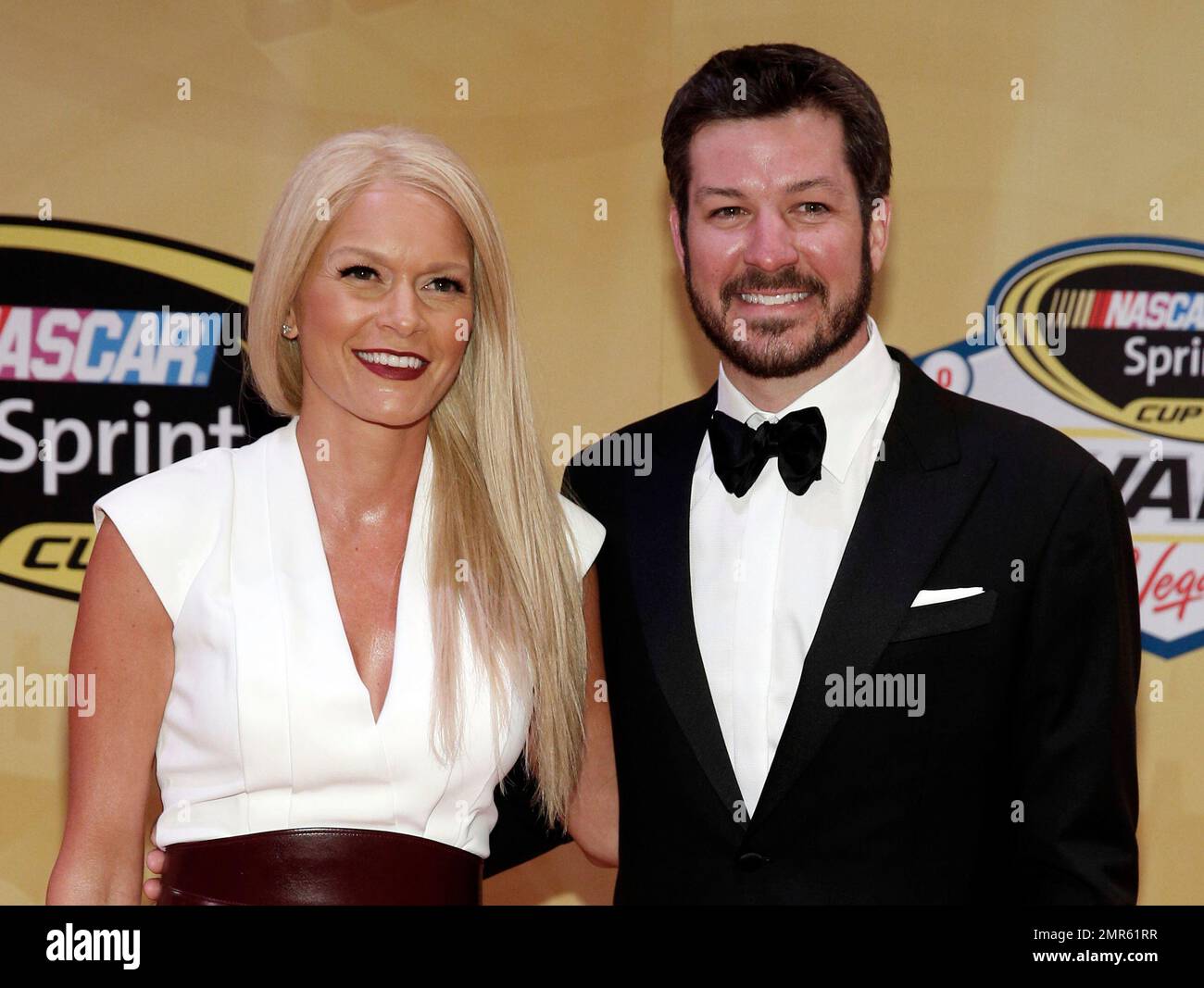 FILE - In this Dec. 4, 2015, file photo, Martin Truex Jr. and his ...