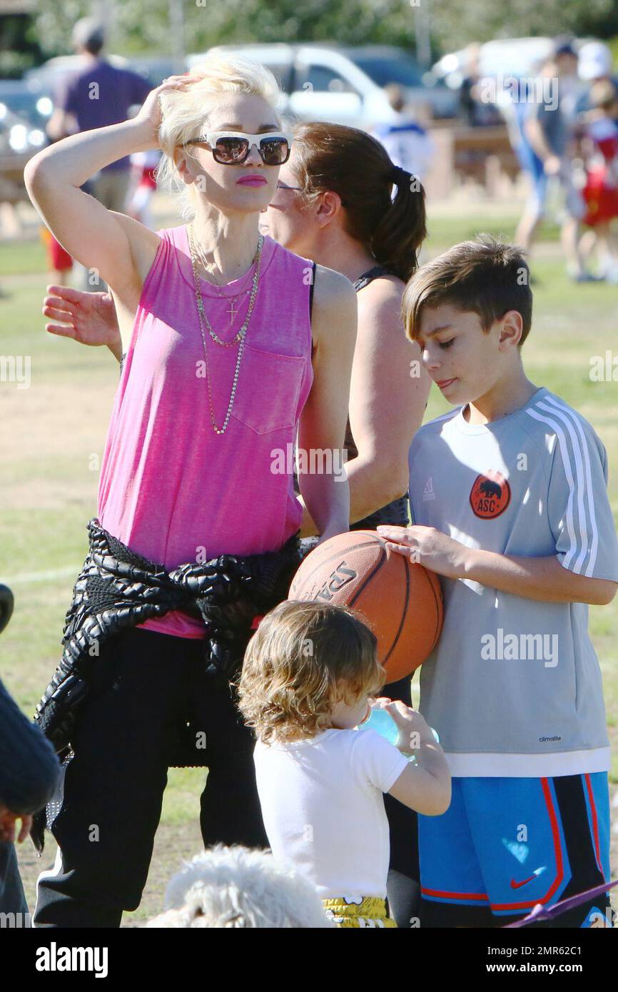 WORLDWIDE - Gewn Stefani brought the kids to the park to watch her son ...