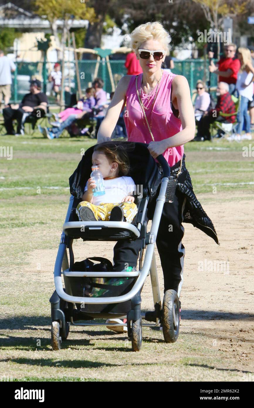 WORLDWIDE - Gewn Stefani brought the kids to the park to watch her son ...
