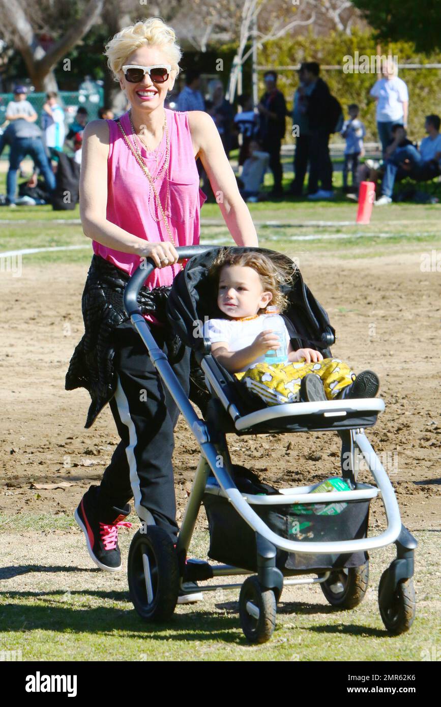 WORLDWIDE - Gewn Stefani brought the kids to the park to watch her son ...