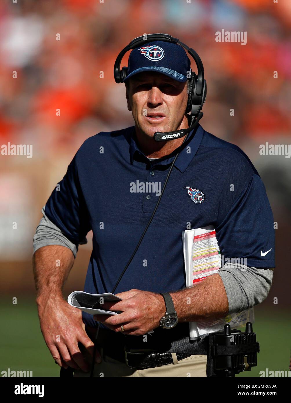 Tennessee Titans head coach Mike Mularkey watches in the second half of ...