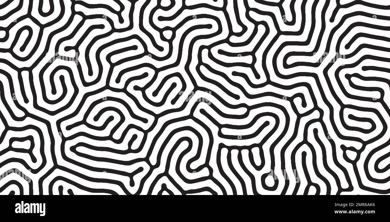 Abstract organic seamless pattern in black and white Stock Vector Image ...