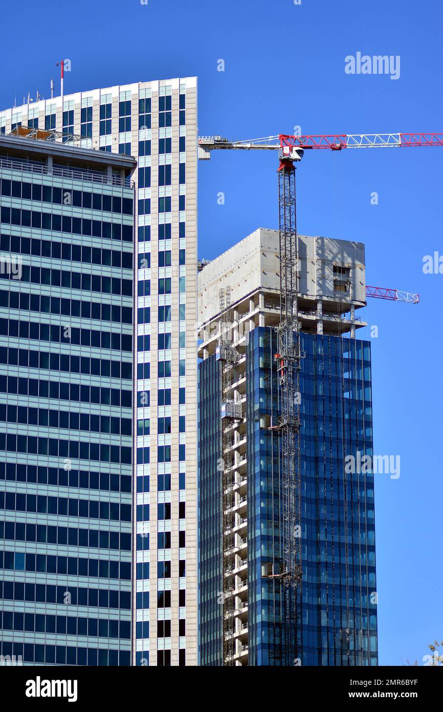 High-rise building under construction. Modern office building Stock ...